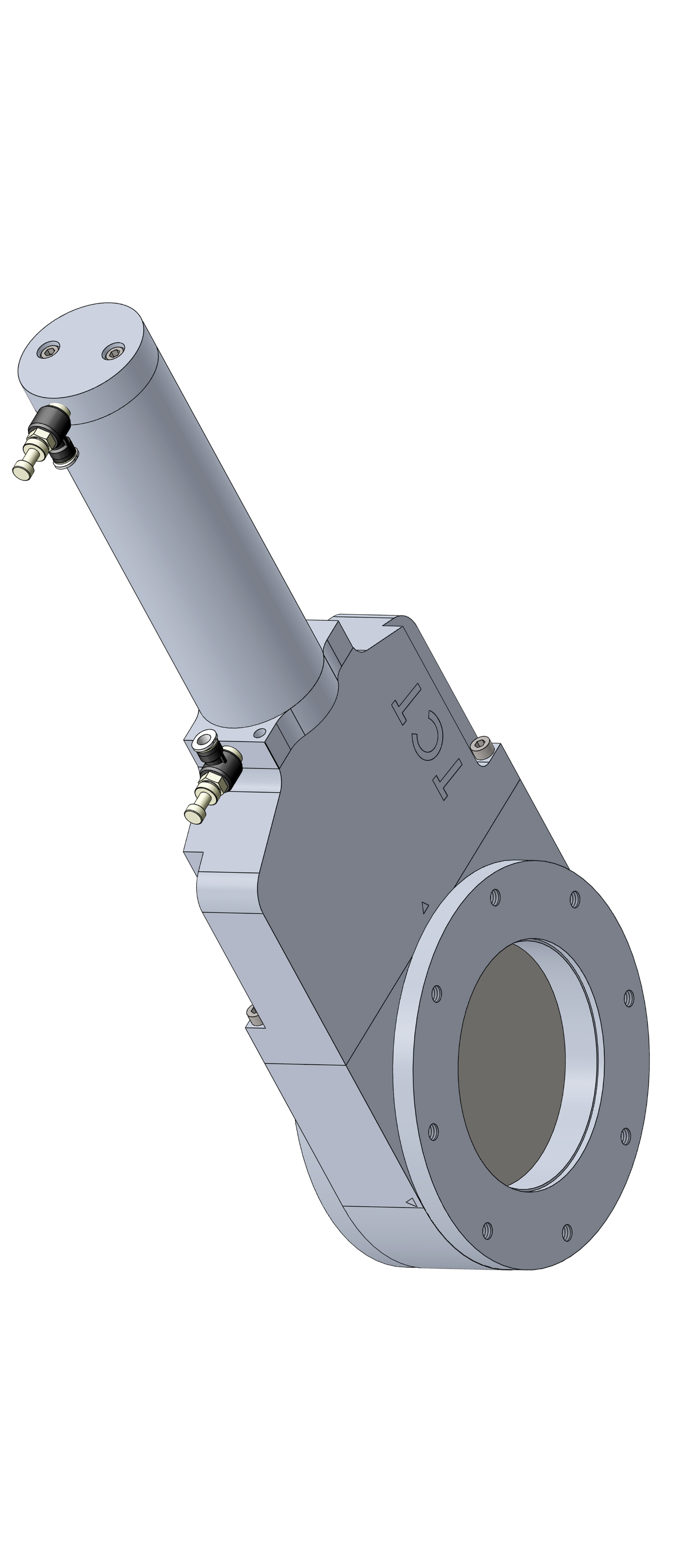 VGA1P Series- Linear Aluminum, High Vacuum, Pneumatic Gate Valve